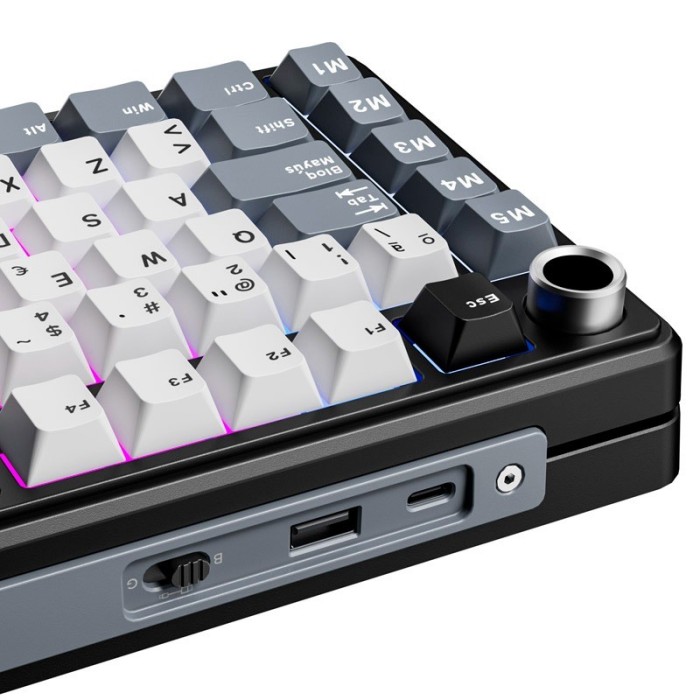 Teclado para Mac y Windows Royal Kludge RKL75 ISO-ES RGB Hot-Swappable ...